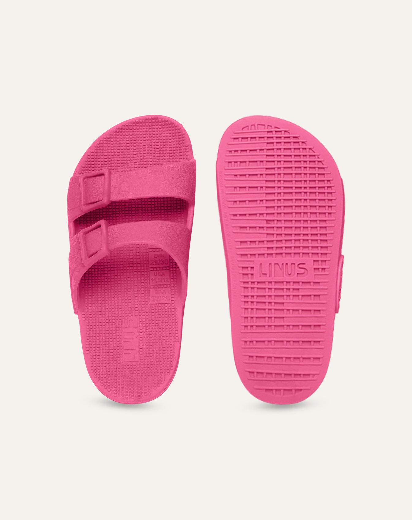 Sandália Infantil + Baw | Rosa Neon | Veganas e confortáveis | Linus